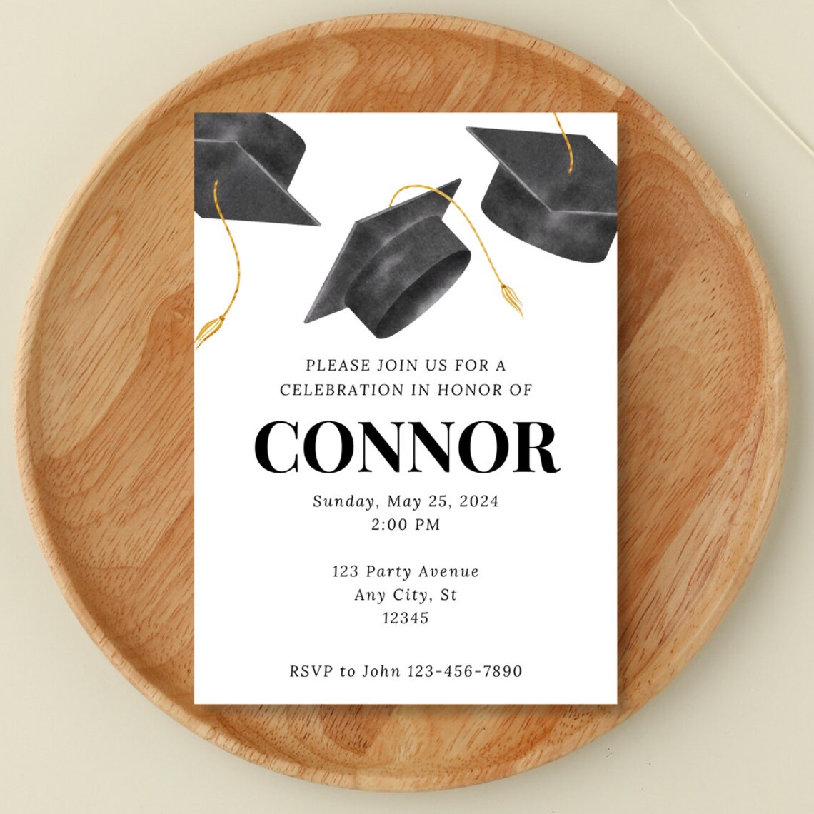 Editable Graduation Invitation, Grad Party Invite, Grad Invite, Class ...