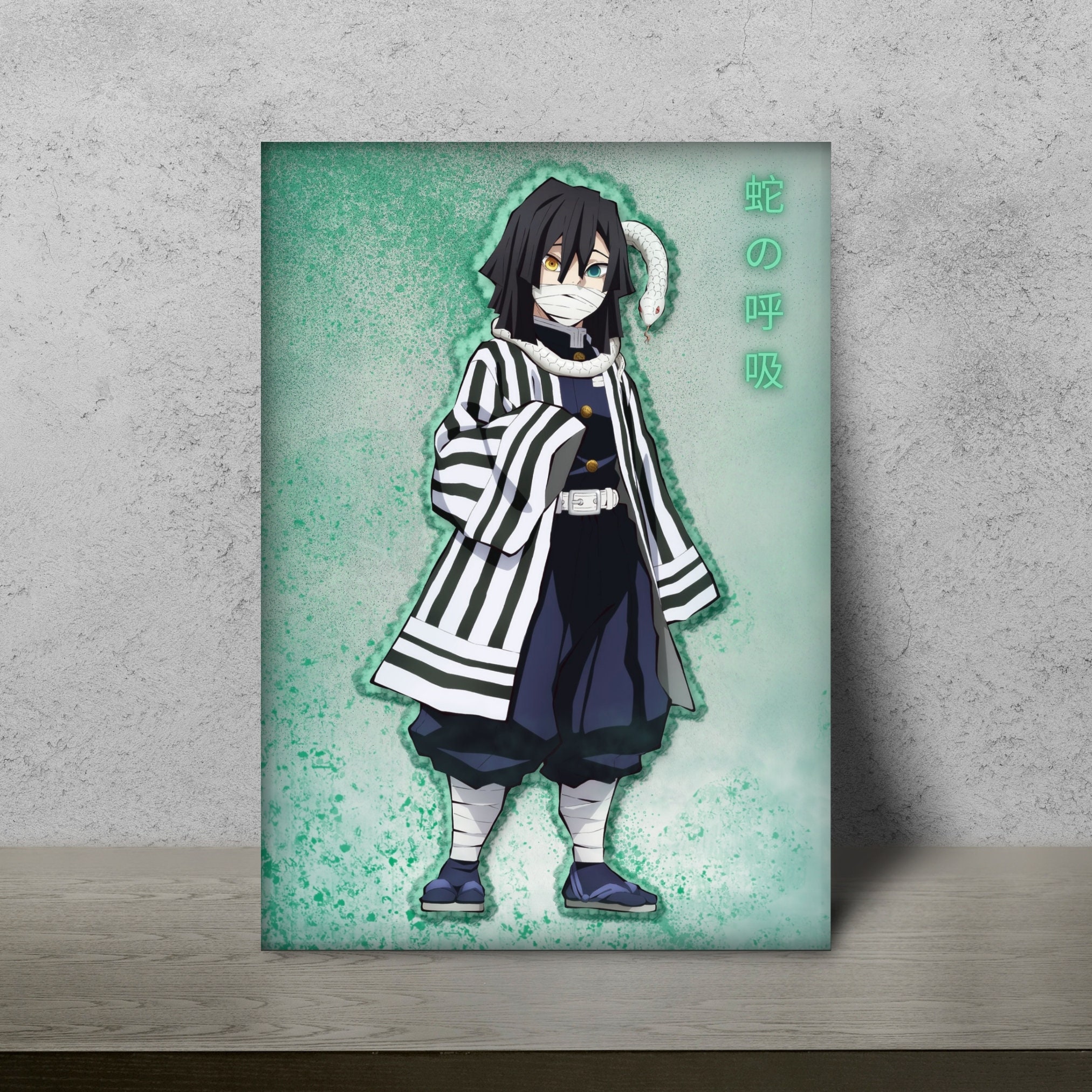 Demon Slayer Anime Poster Obanai Iguro Poster Wall Art Home Decoration ...