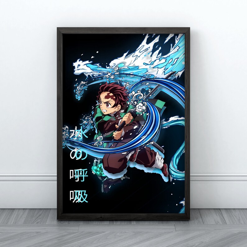 Demon Slayer Anime Poster Tanjiro Kamado Poster Wall Art Home ...
