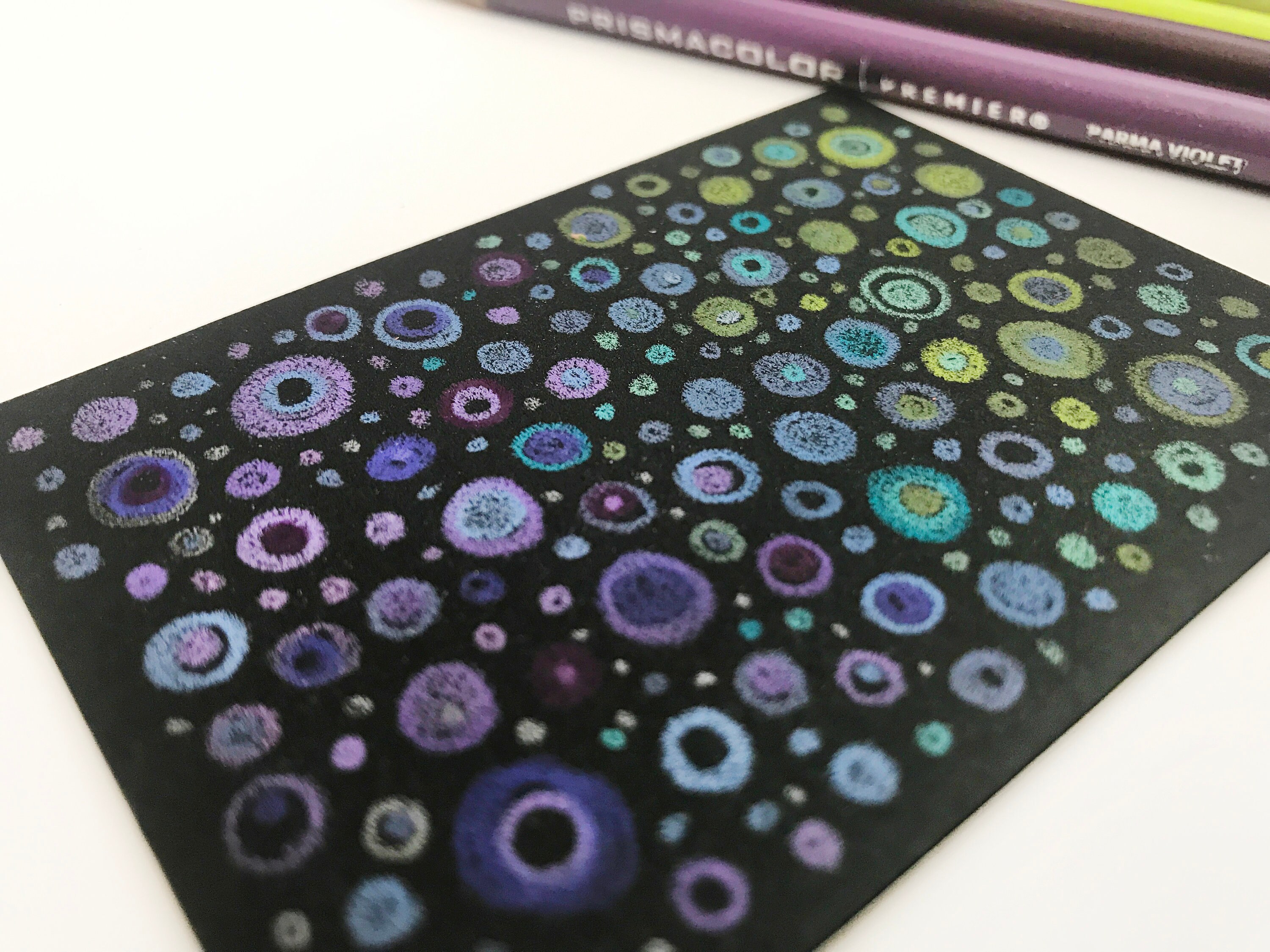 Dots ACEO ATC No.2 ORIGINAL Colored Pencil - Etsy