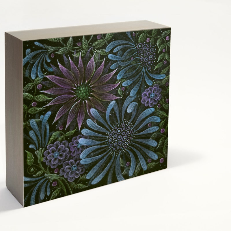 Wood Block Flower - Etsy