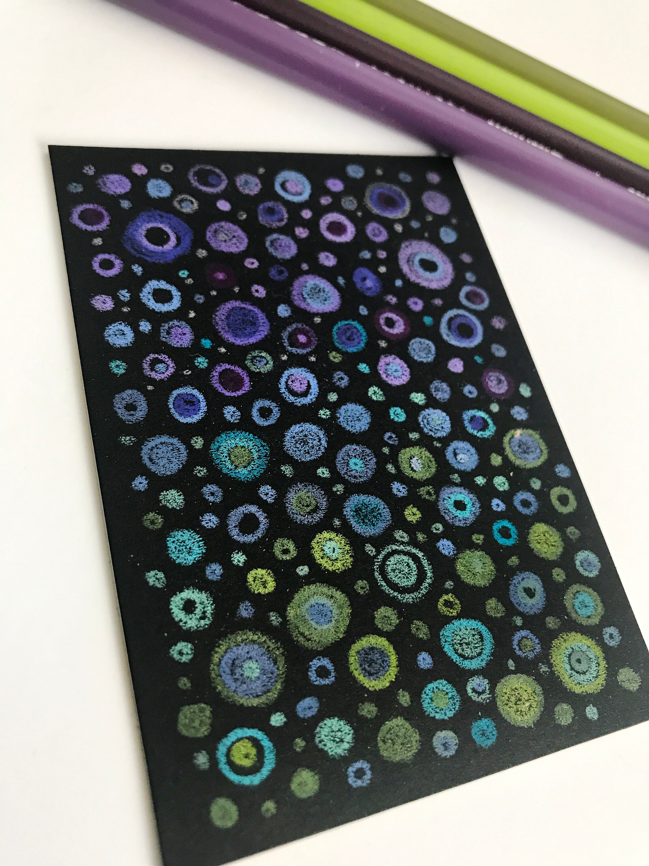 Dots ACEO ATC No.2 ORIGINAL Colored Pencil - Etsy