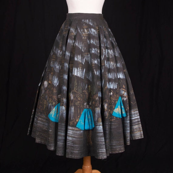 Vtg Vintage 1950s Mexican Block Print Sequin Embroide… - Gem