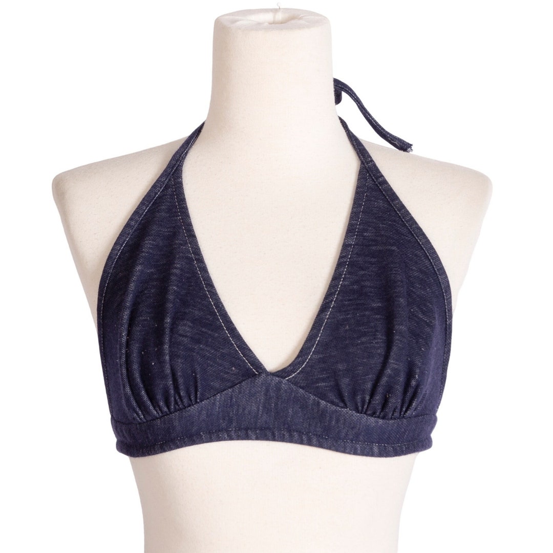1970s Navy Halter Top Bust 34 Vintage - Etsy