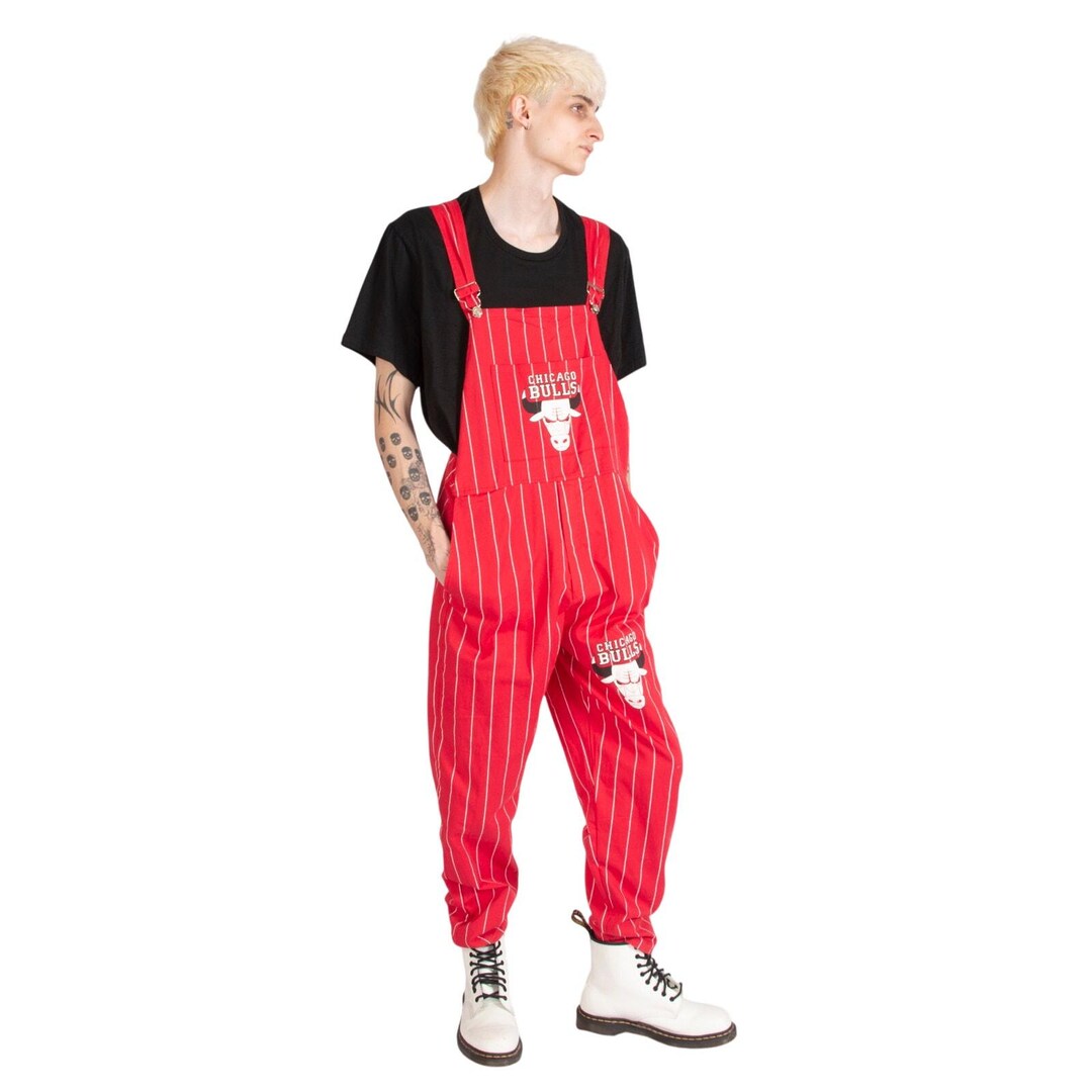 1990s Mens Chicago Bulls Overalls | Pinstripe | Medium | Vintage - Etsy