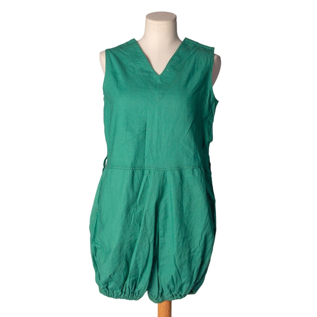 1940s Green Gym Romper | Bust 36" | Vintage - Etsy