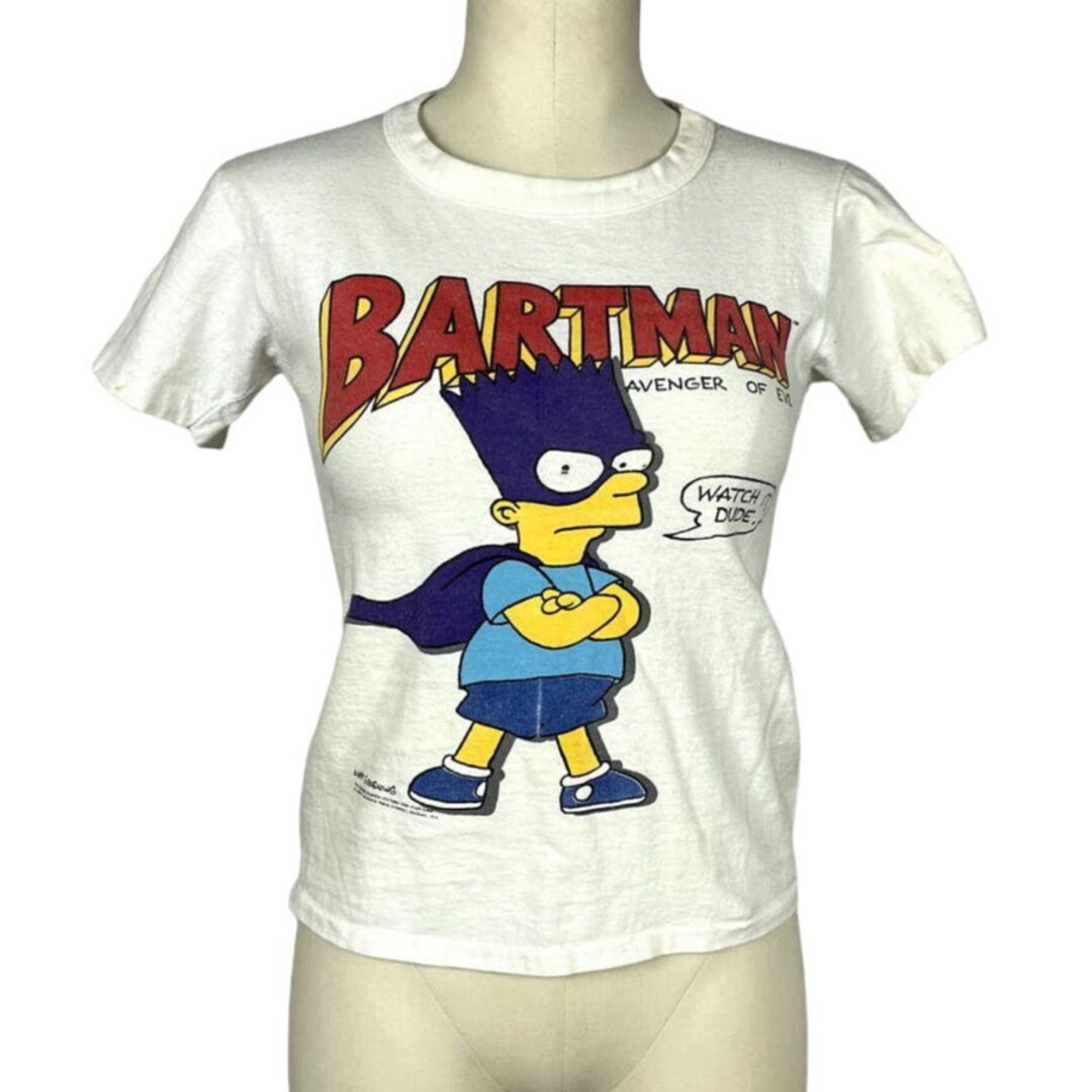 1989 the Simpsons bartman Tee Shirt Kids M/womens XS Vintage - Etsy