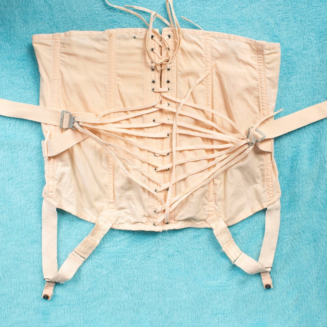 40s/50s Peach Beige Corset Skirt | M/L | VTG - Etsy