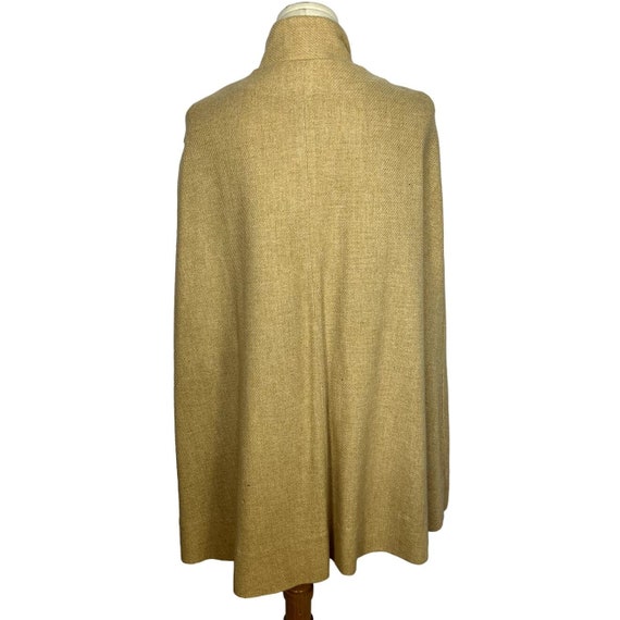 1960s Tan Cape | Neutral Coat | Open Size | Vintage - Gem