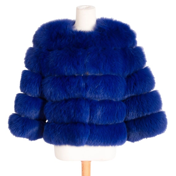 Vintage 90s blue fur - Gem