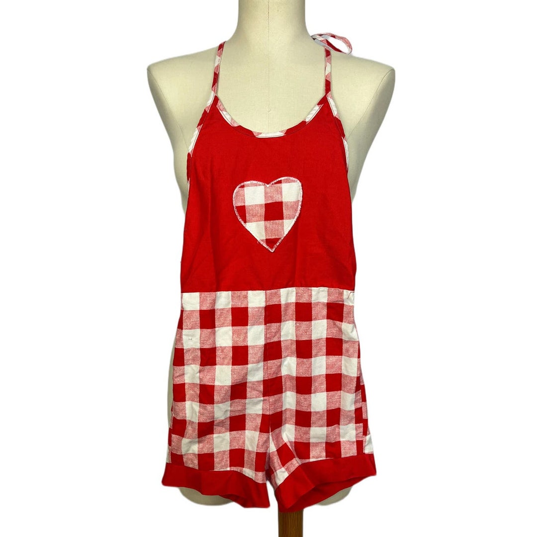 1970s Red Heart Romper | Kids | Bust 24