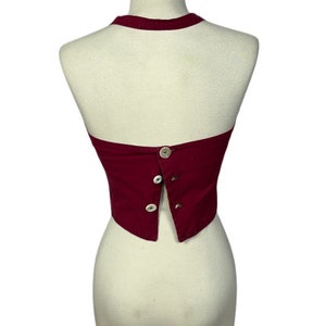 1950s Bustier Halter Top Maroon Bust 34 Waist 26 VTG Vintage - Etsy