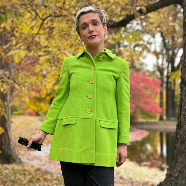 Lime Green Jacket - Etsy