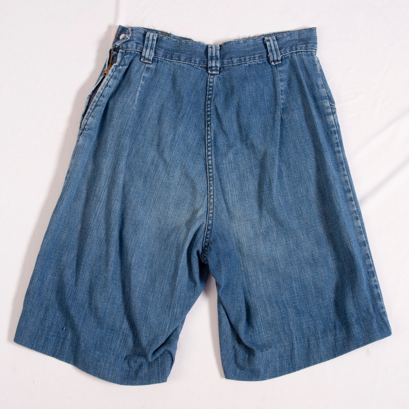 1950s Western Denim Shorts | Waist 28" | Womens | Side Zip | Cotton ...