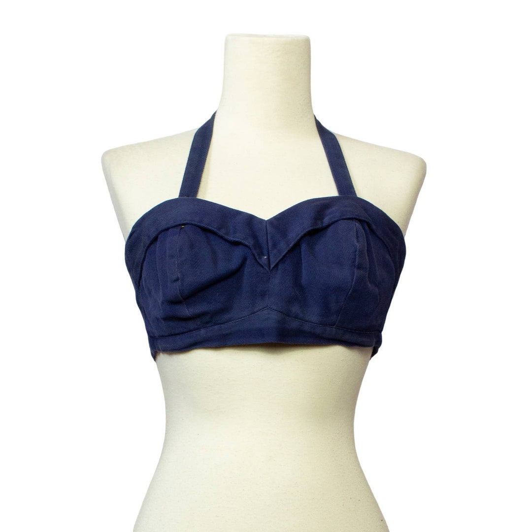 50s Jantzen Navy Sun Top | Bust 34 | VTG Vintage - Etsy