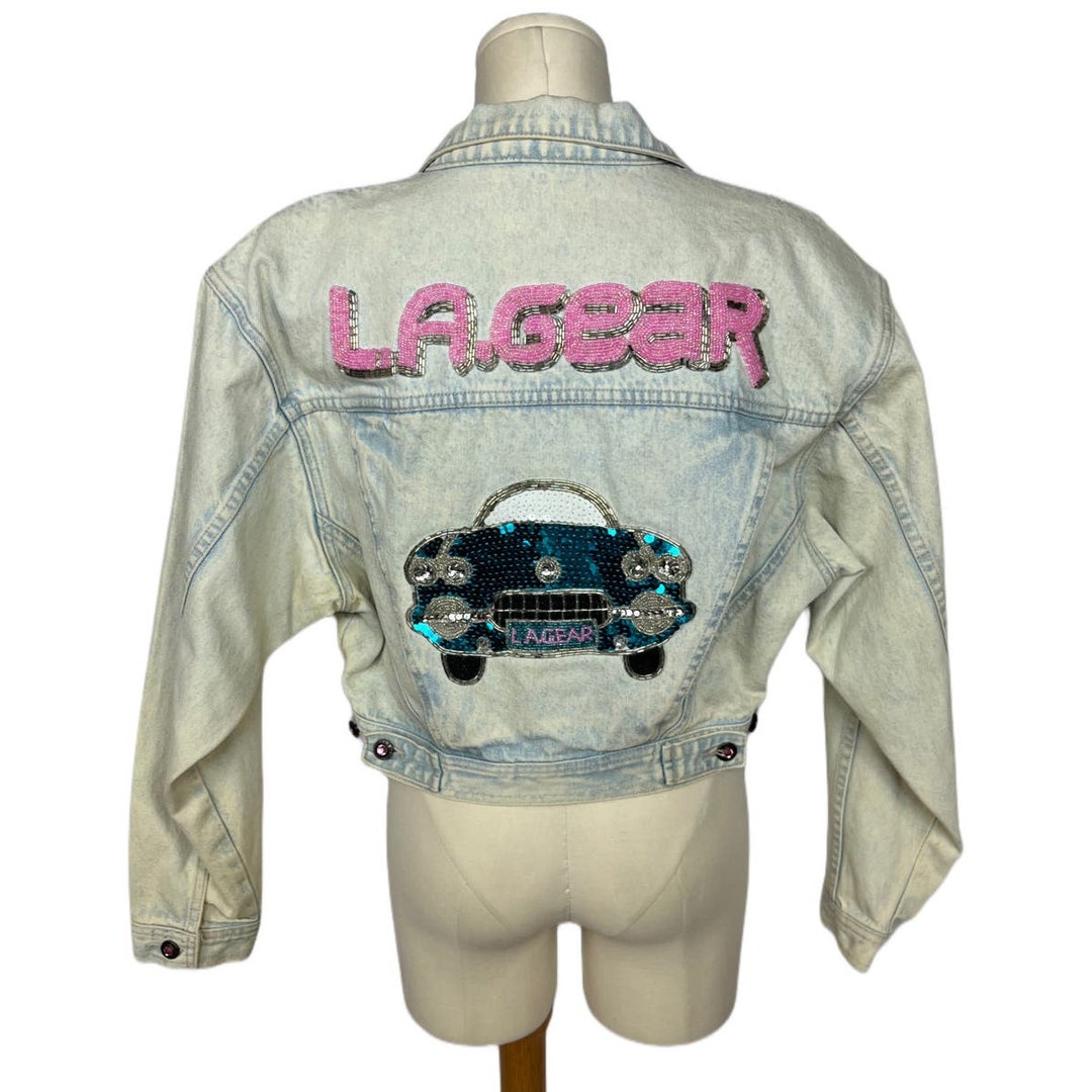 1980s Jean Jacket | Cropped | LA Gear | Deadstock | Vintage - Etsy