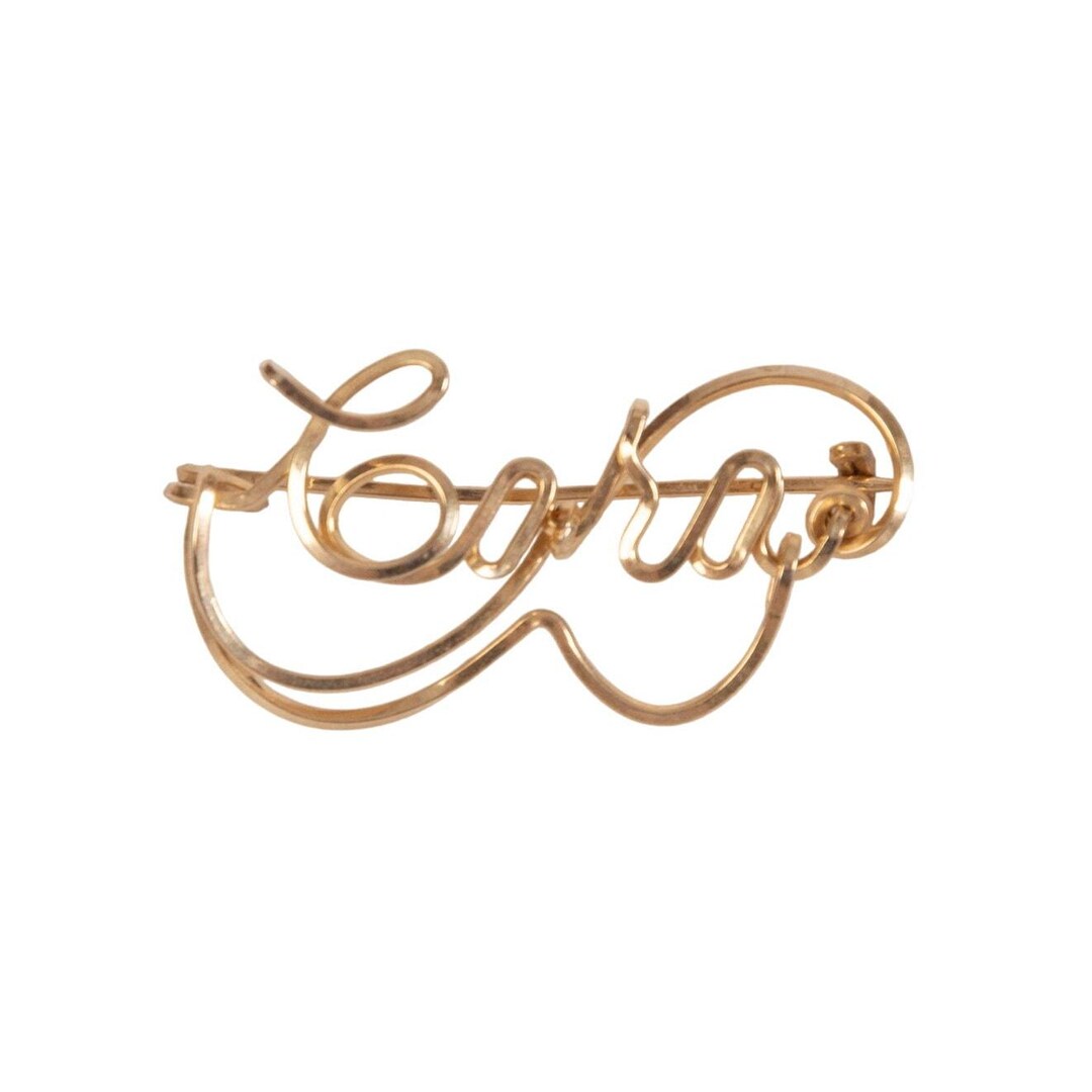 1940s "cara" Pin | Gold Tone | Name Pin | Vintage - Etsy