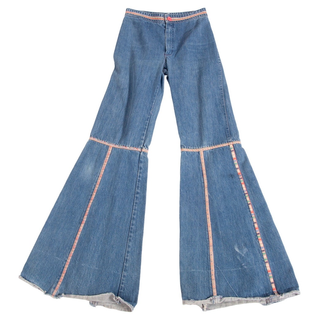 1970s Bell Bottom Jeans Waist 26 Vintage - Etsy