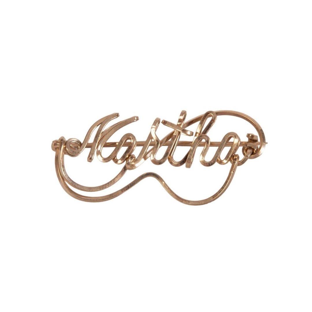 1940s "martha" Pin | Gold Tone | Name Pin | Vintage - Etsy