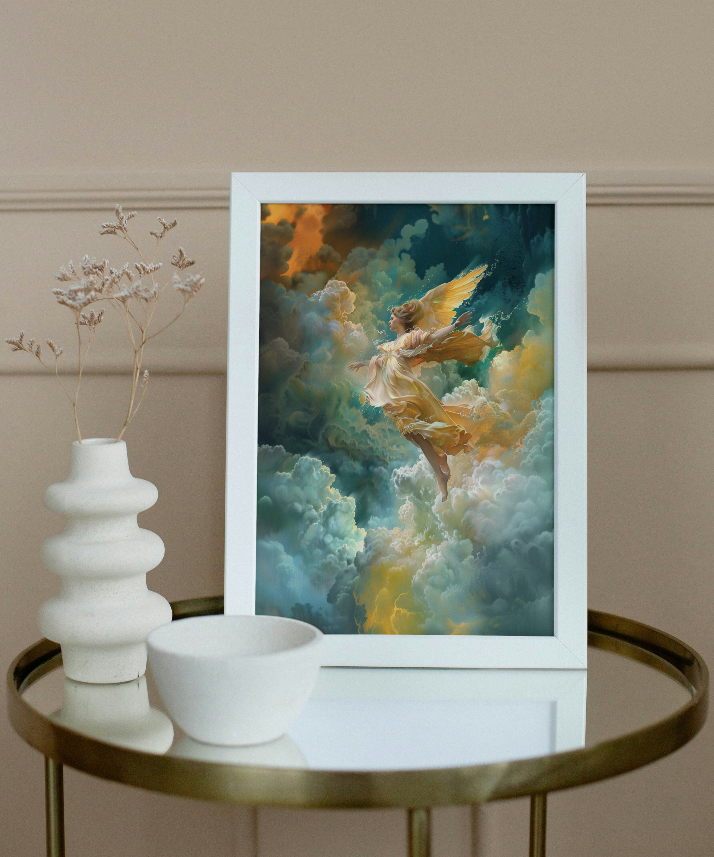 Whisper 2 PNG Realistic Angel Floating in Sky, Ethereal Divine Art ...