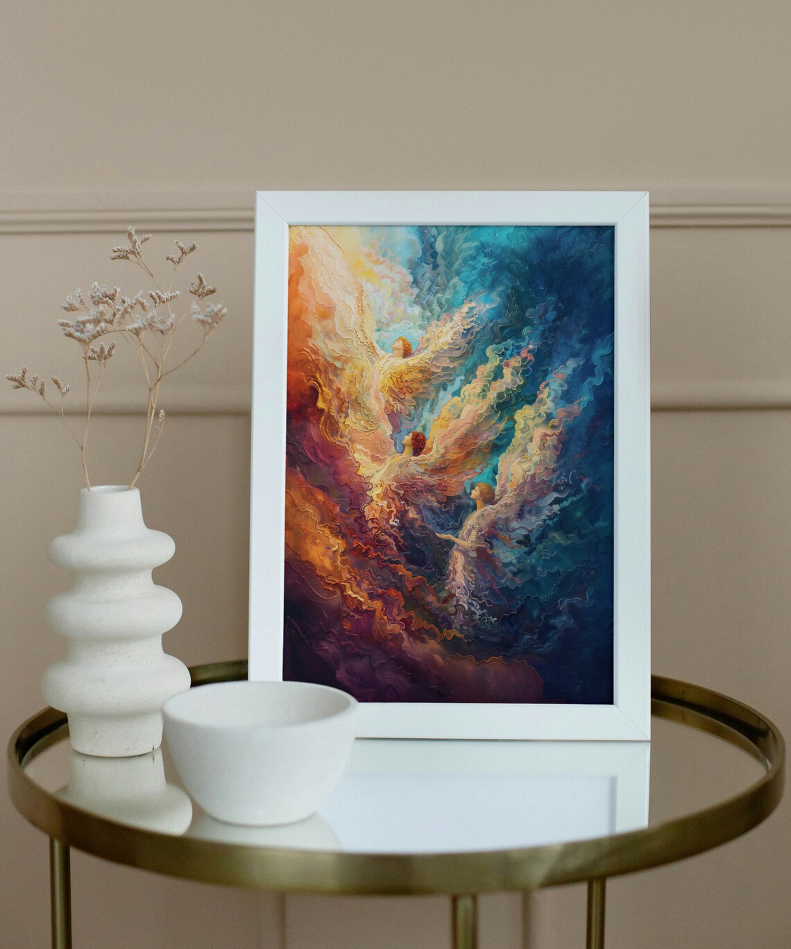 Angel Mission Oil Painting PNG, Digital Download, Angelic Art, Modern ...