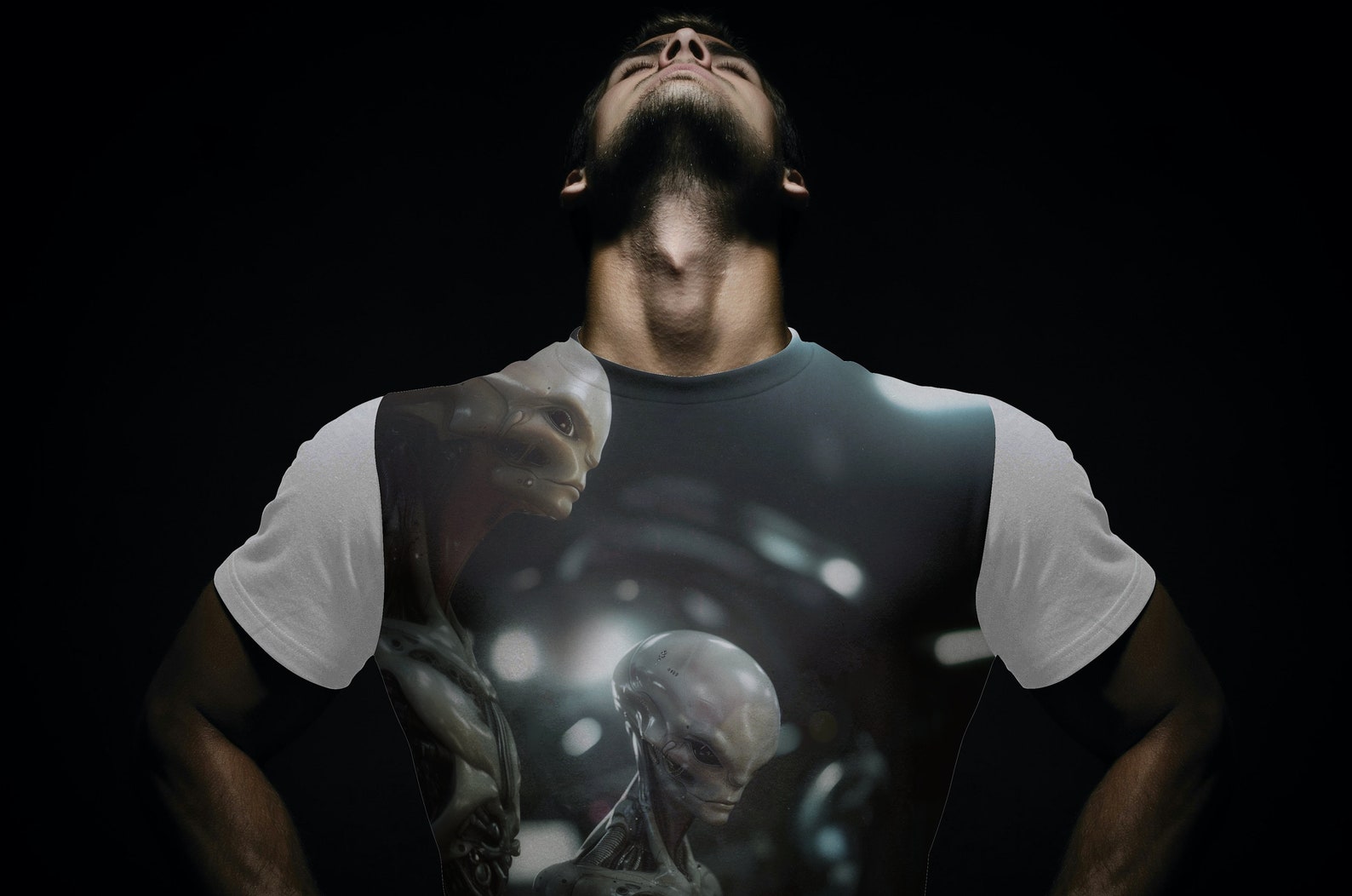 Alien Digital Artwork, Neutral Color Print With Digital Art, Digital ...