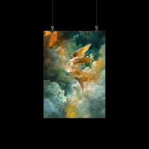 Whisper 2 PNG Realistic Angel Floating in Sky, Ethereal Divine Art ...