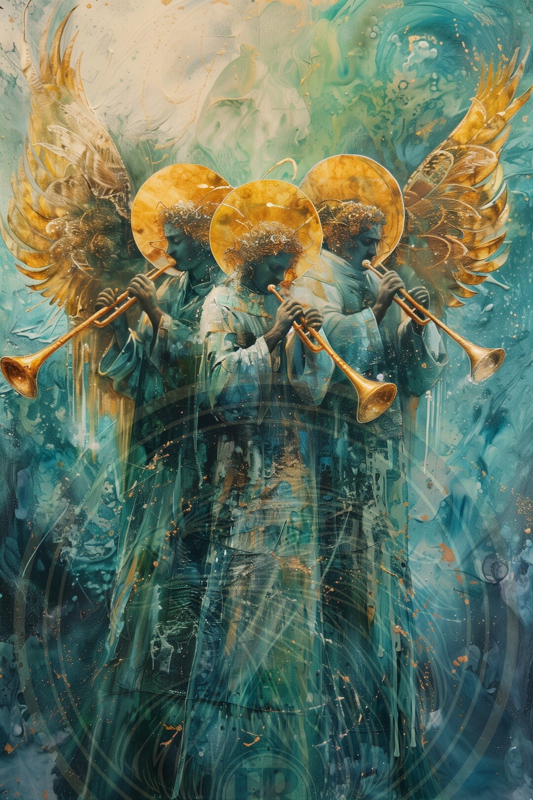 Preparation PNG Painting, Angel Art Print, Digital Download, Angelic ...