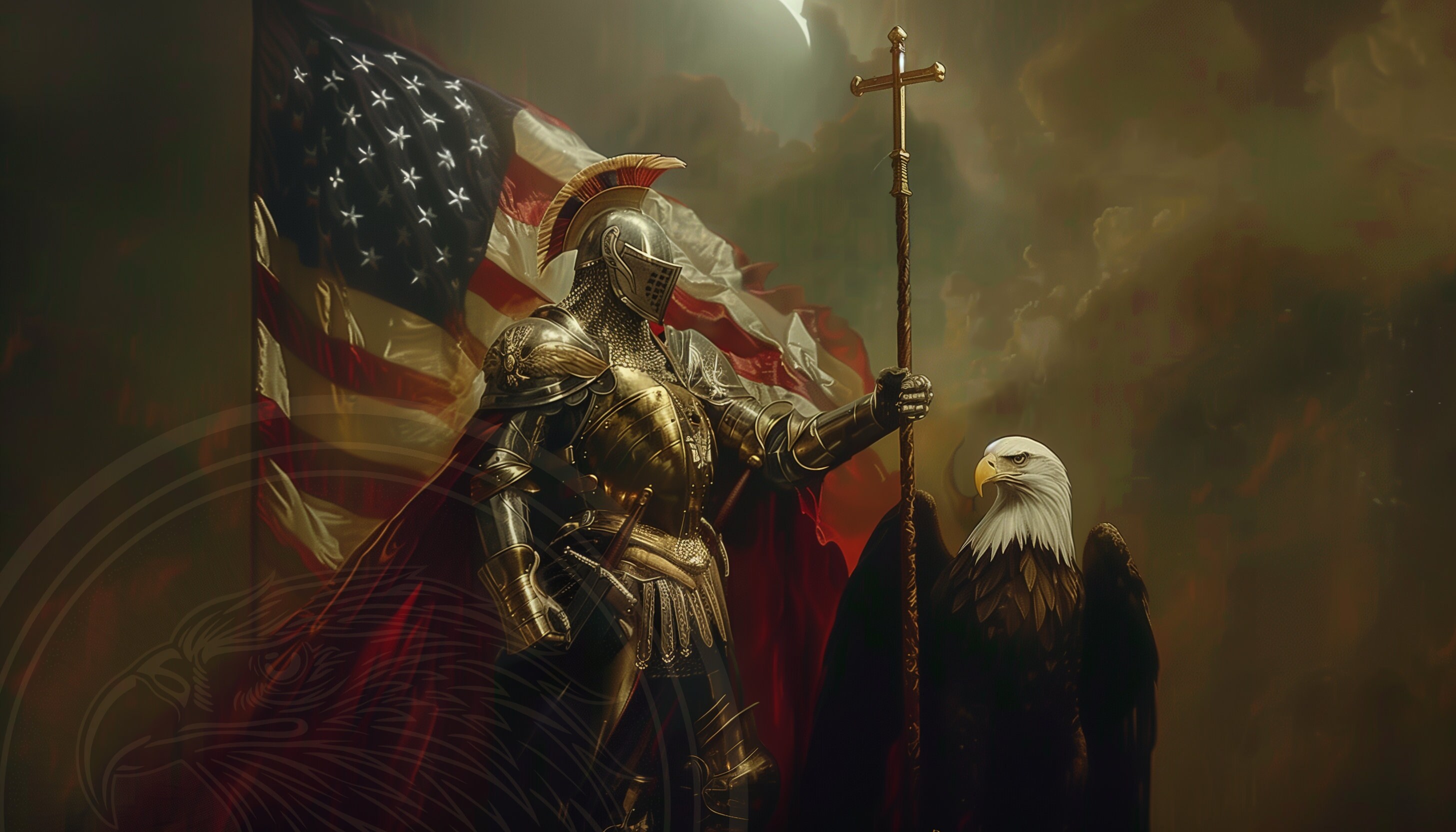 Defend Your Legacy Oil Painting PNG, Digital Download, Patriotic Wall ...