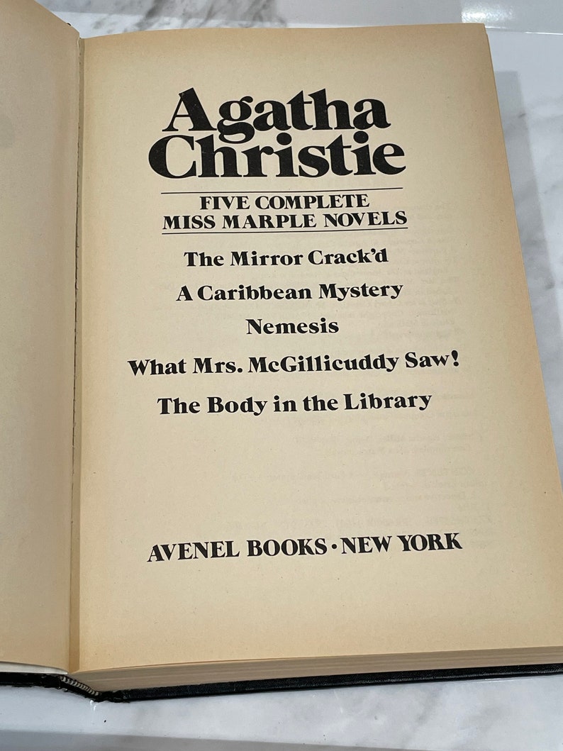 1980 Agatha Christie 5 Complete Miss Marple Novels - Etsy