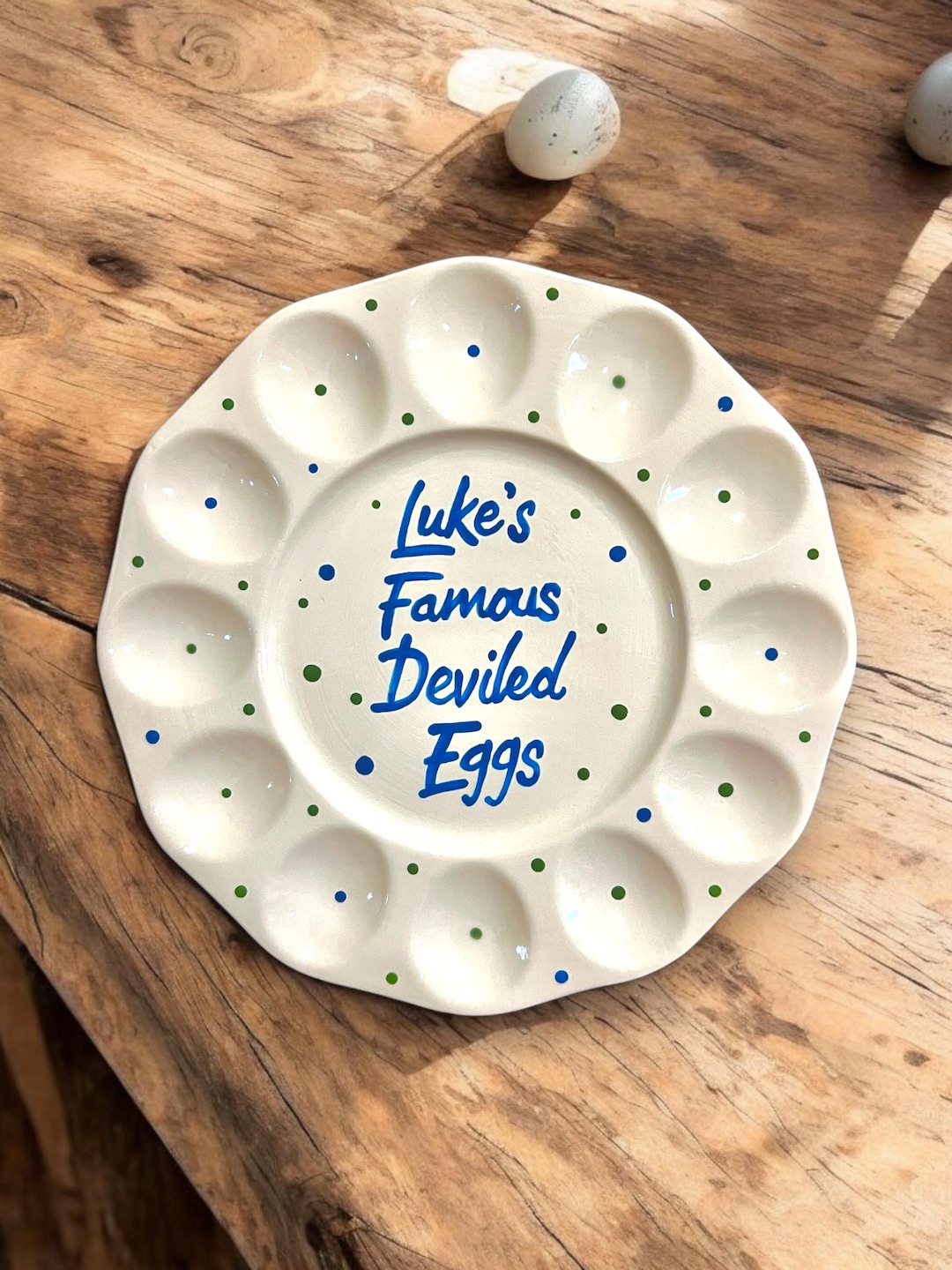 Personalized Ceramic Deviled Egg Serving Tray: Custom Recipe Gift - Etsy