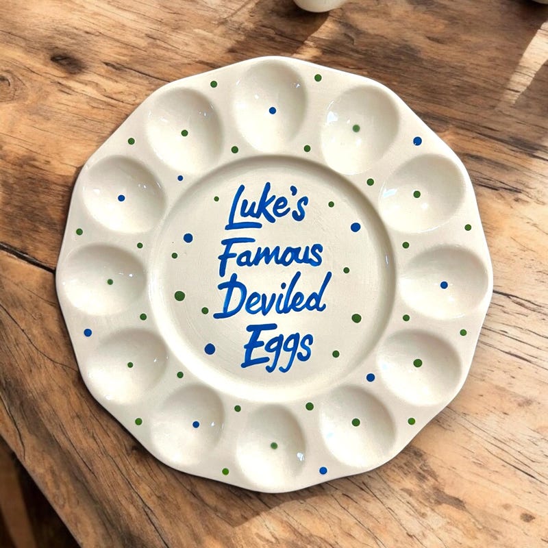 Ceramic Deviled Eggs Tray - Etsy