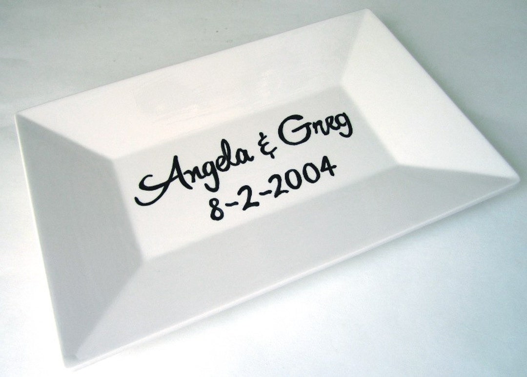 Custom Made Name Logo Recipe or Initials Platter Great for - Etsy