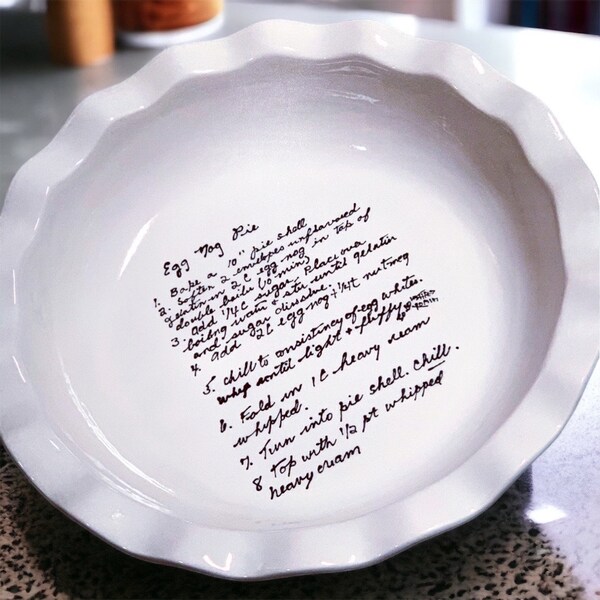 Ceramic Pie Dish - Etsy