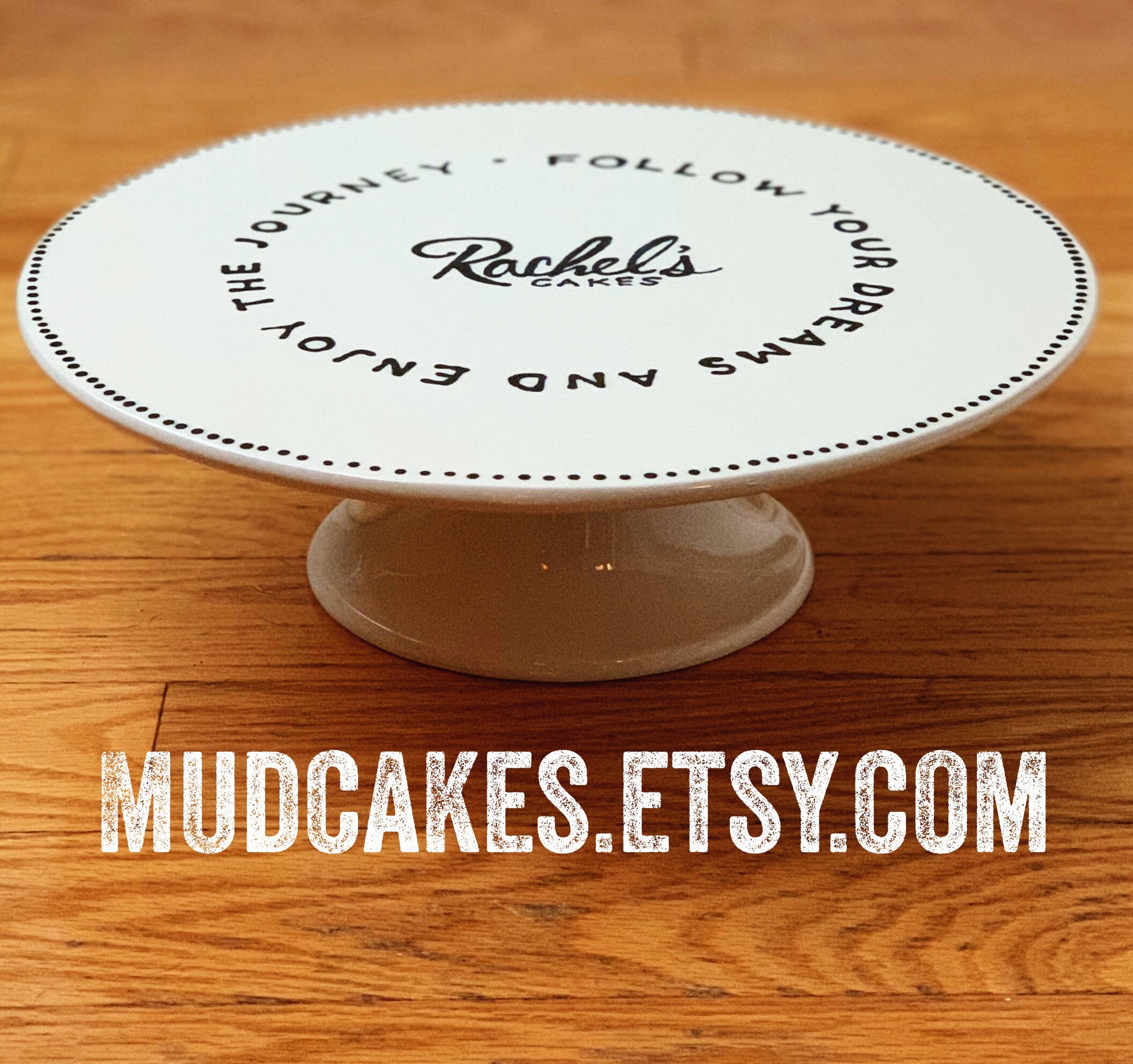 Custom handmade ceramic cake stand plate recipe monogramlogo | Etsy