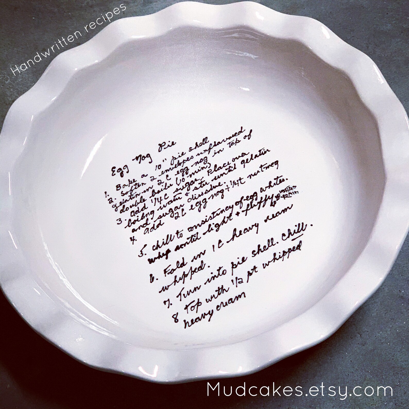 Custom Ceramic Deep Dish Baker or Pie Server Monogrammed - Etsy