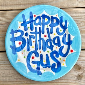 Handmade Made to Order Ceramic Birthday Plate Personalized 10 Inch - Etsy