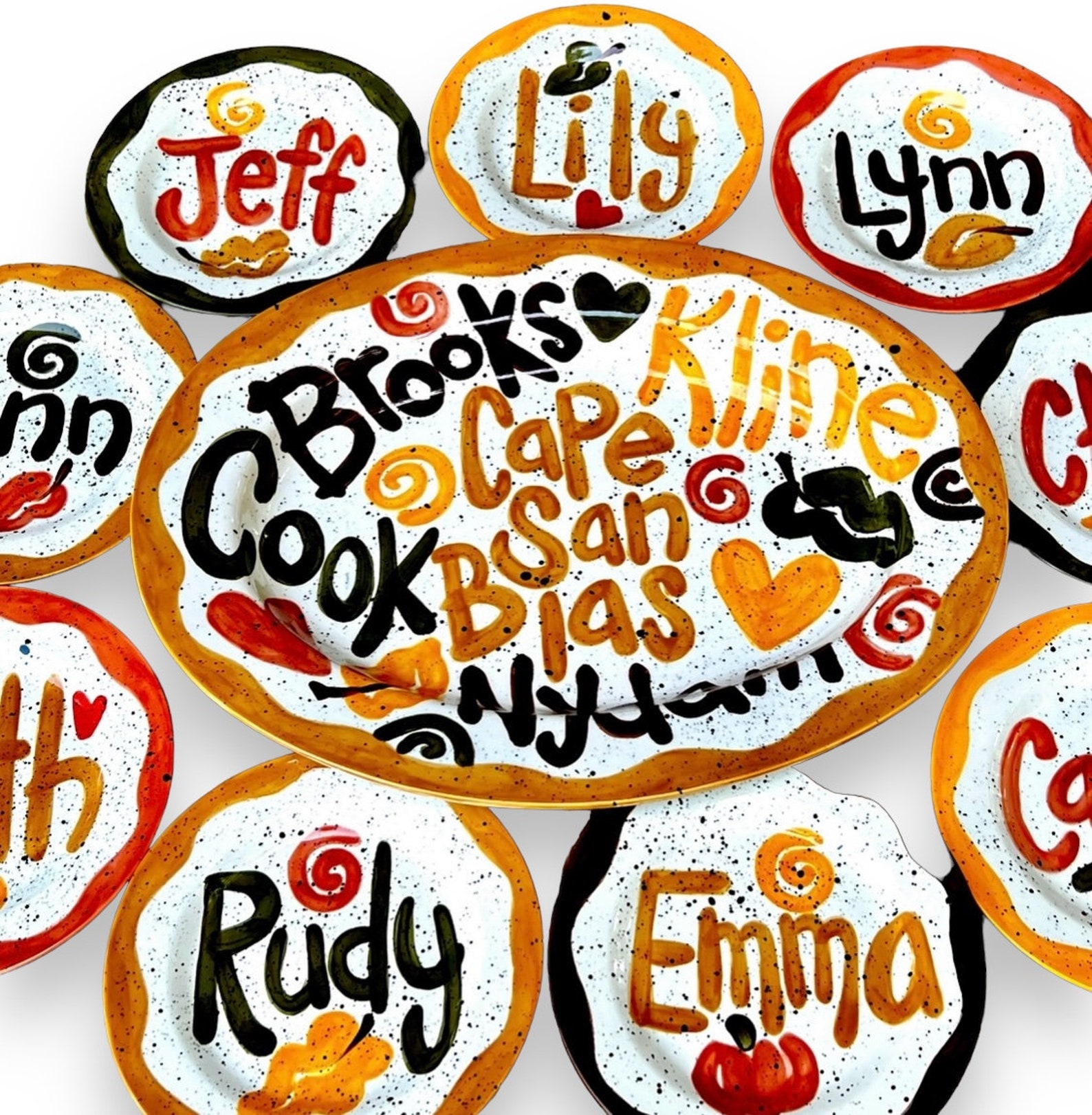 Handmade Large Ceramic Tray Personalized Family Names Gift - Etsy