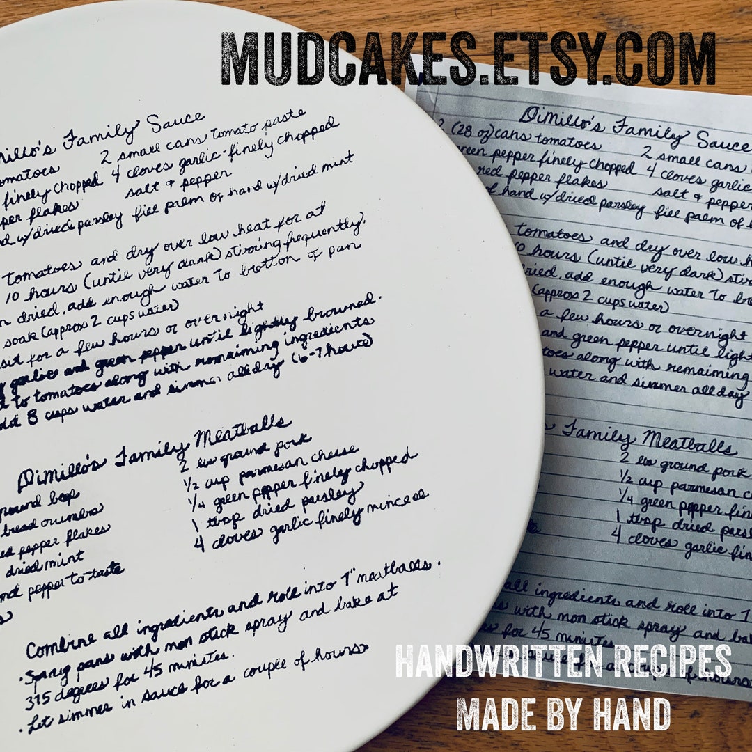 Large and XL Ceramic Custom Personalized Platter for Names or Recipies ...