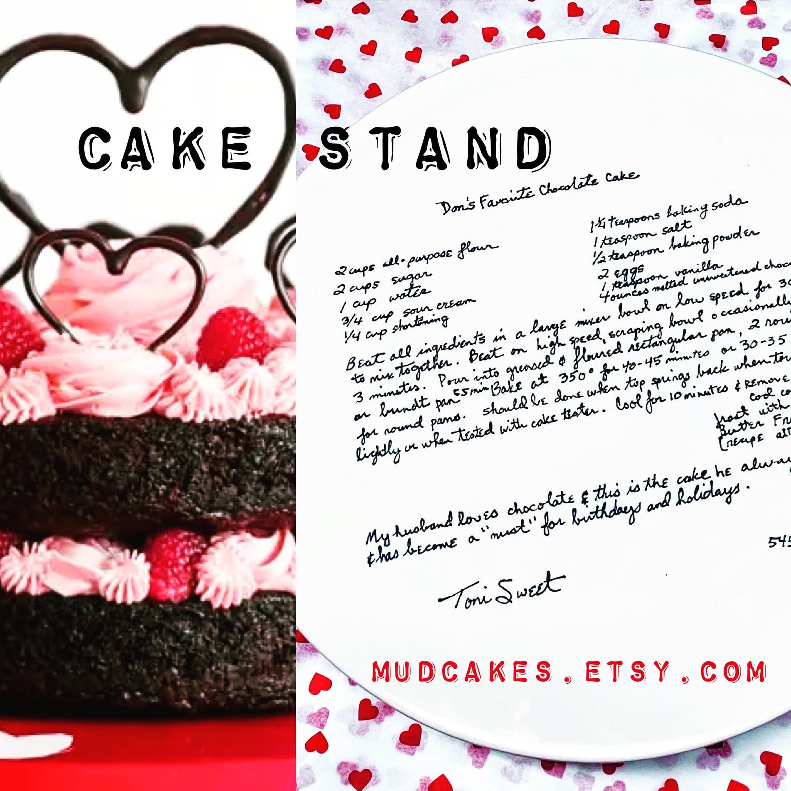 Custom Handmade Ceramic Cake Stand Plate Recipe Monogramlogo - Etsy