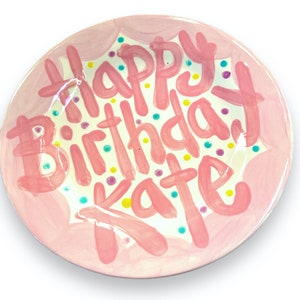 Handmade Made to Order Ceramic Birthday Plate Personalized 7 Inch - Etsy