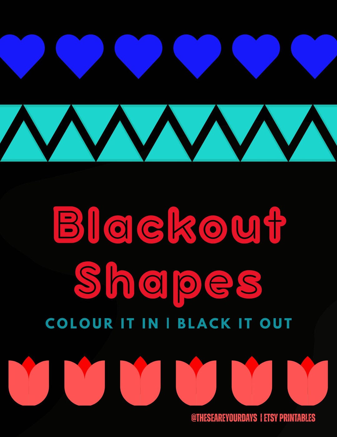 Blackout Shapes Coloring Book | Pop Art Printable Coloring Pages ...