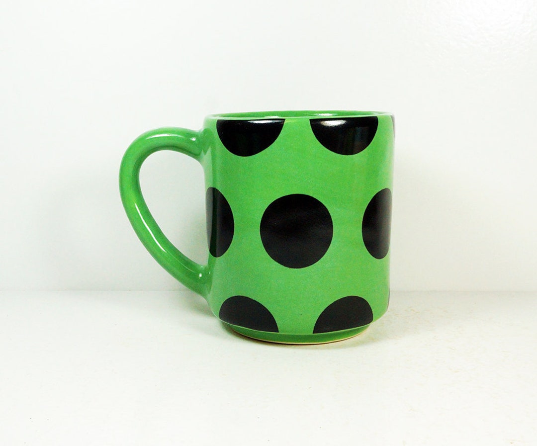 STACKABLE 13oz Coffee Mug/tea Mug With the Big Dotty All-over Pattern ...