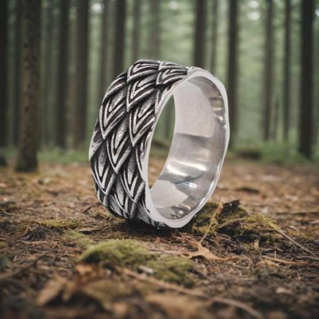 Vintage Gothic Dragon Scale Ring for Men Women Animal Unisex Unique ...