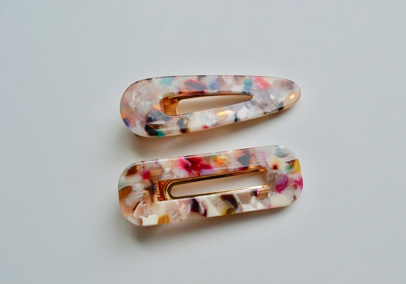2 pc Acrylic Hair Clips Hair Clips Acrylic Hair Clip | Etsy