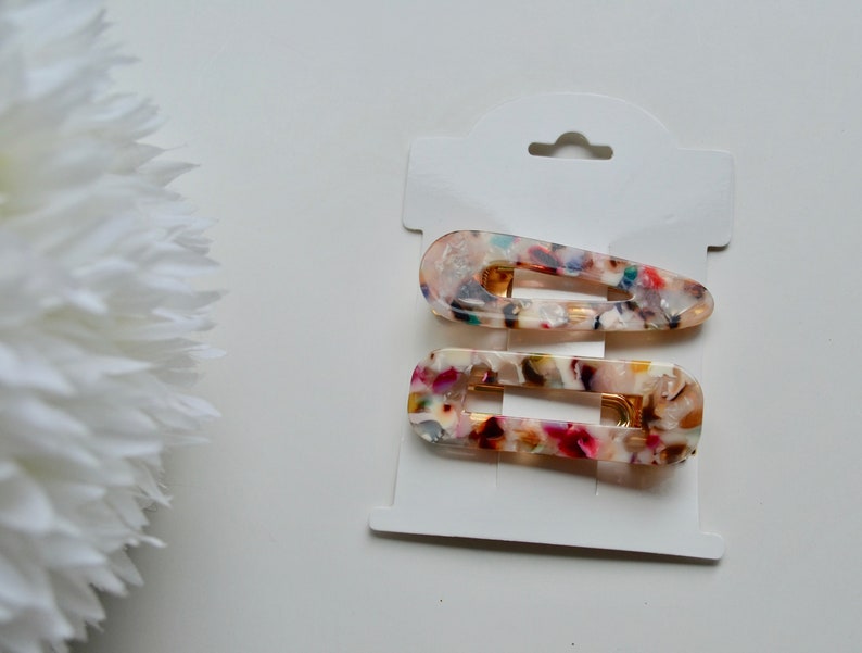 2 pc Acrylic Hair Clips Hair Clips Acrylic Hair Clip | Etsy