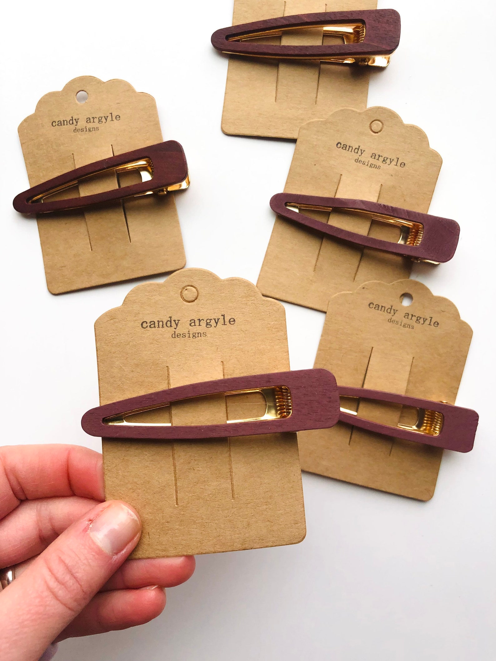 Wooden Hair Clips Hair Clips for Women Alligator Hair - Etsy