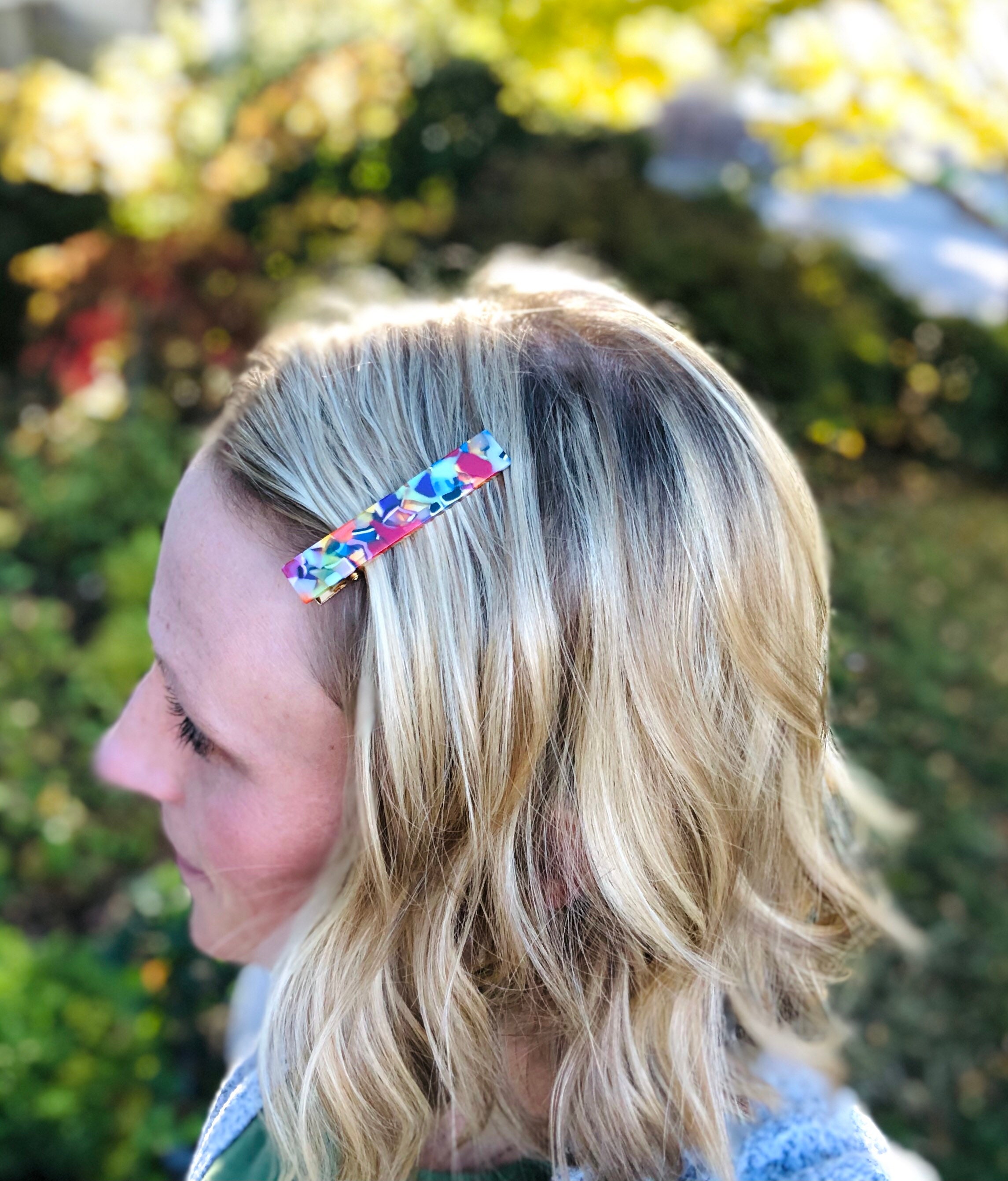 Acrylic Hair Clips Acetatehair Clip Rainbow Hair Clip - Etsy Hong Kong