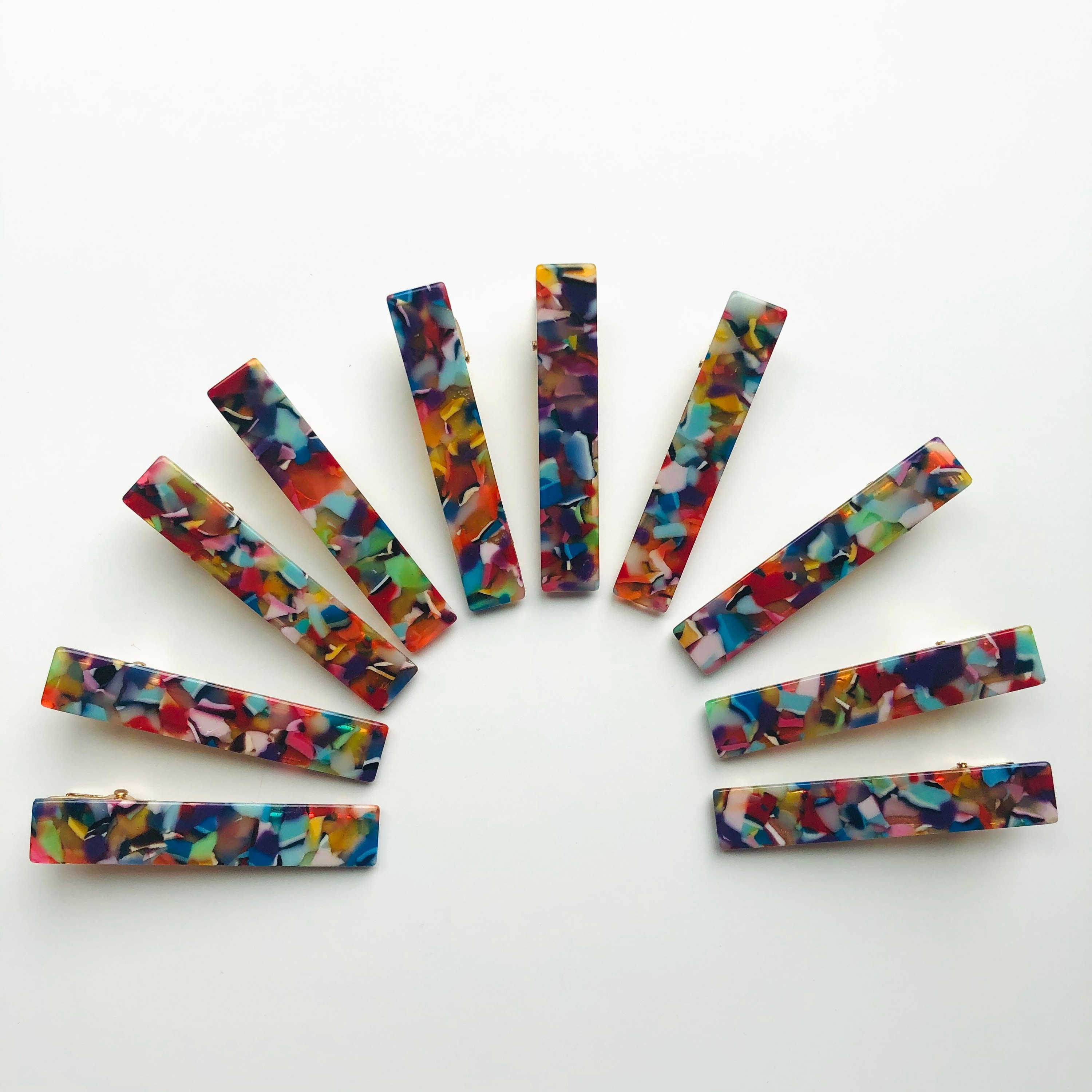 Acrylic Hair Clips Acetatehair Clip Rainbow Hair Clip - Etsy Hong Kong