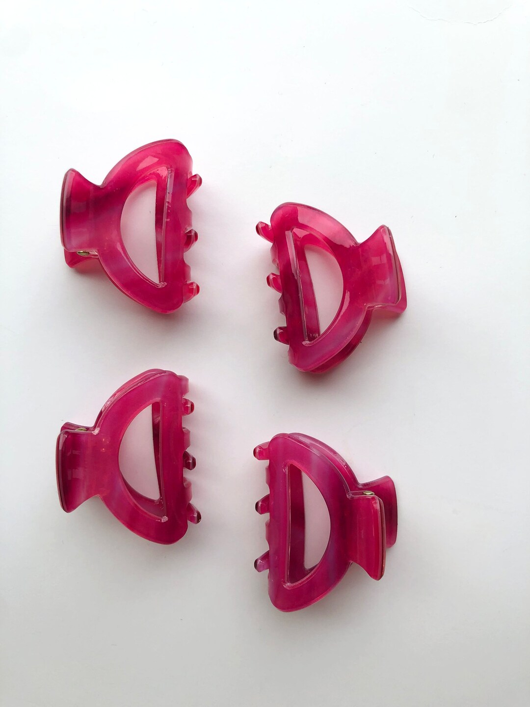 Pink Hair Claw - Small Hair Claw - Mini Hair Claw - Pink Hair Clip ...